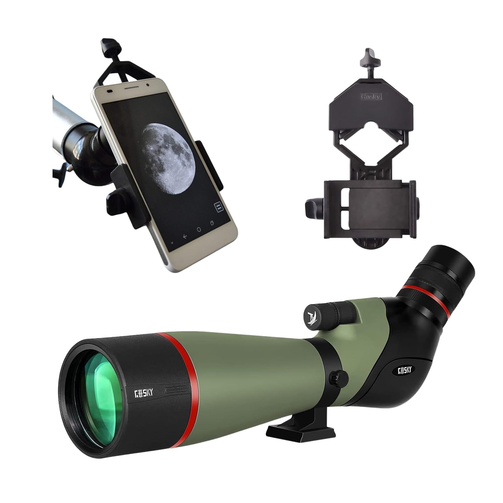 Amazon.com: Gosky 20-60x80 Spotting Scopes and Smartphone Adapter Mount ...
