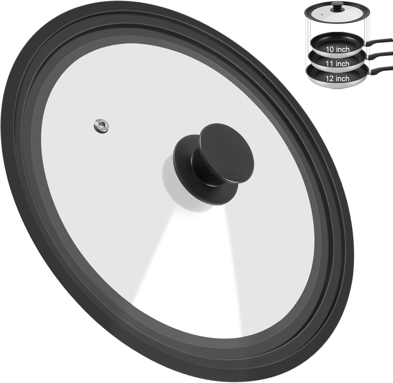 Amazon.com: Universal Lid for Pots, Pans and Skillets - Tempered Glass ...