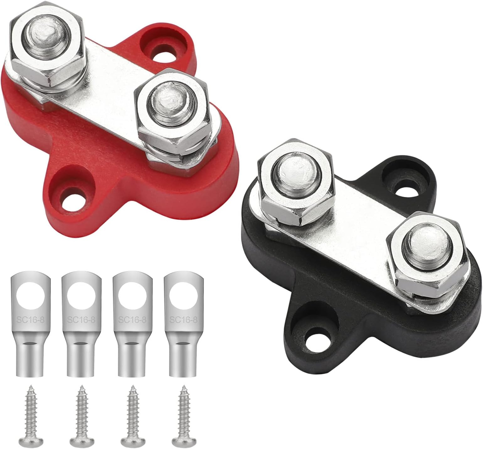 Hsthe Sea 1Pair M8 Wiring Nut 48V Battery Power Terminal Block Bus Bar ...