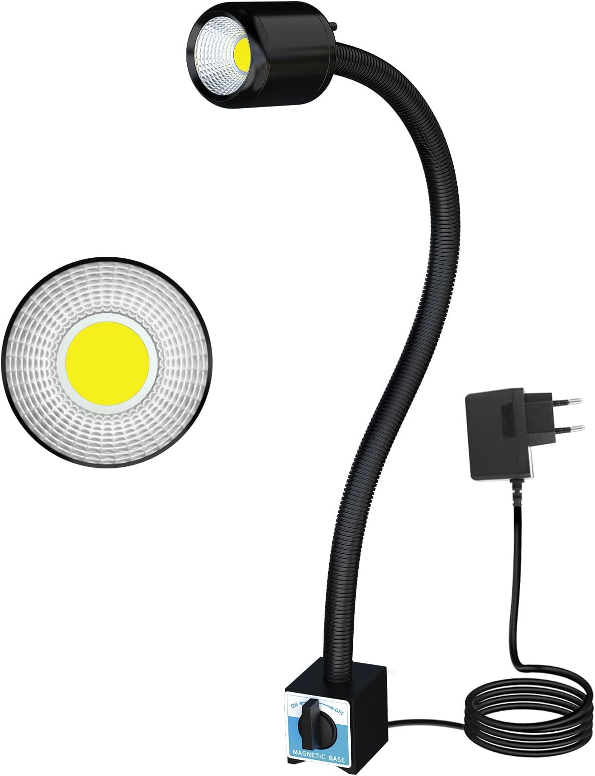 YouTeMei Maschinenlampe Magnetfuß Magnetische LED Drehmaschine Lampe 8W ...