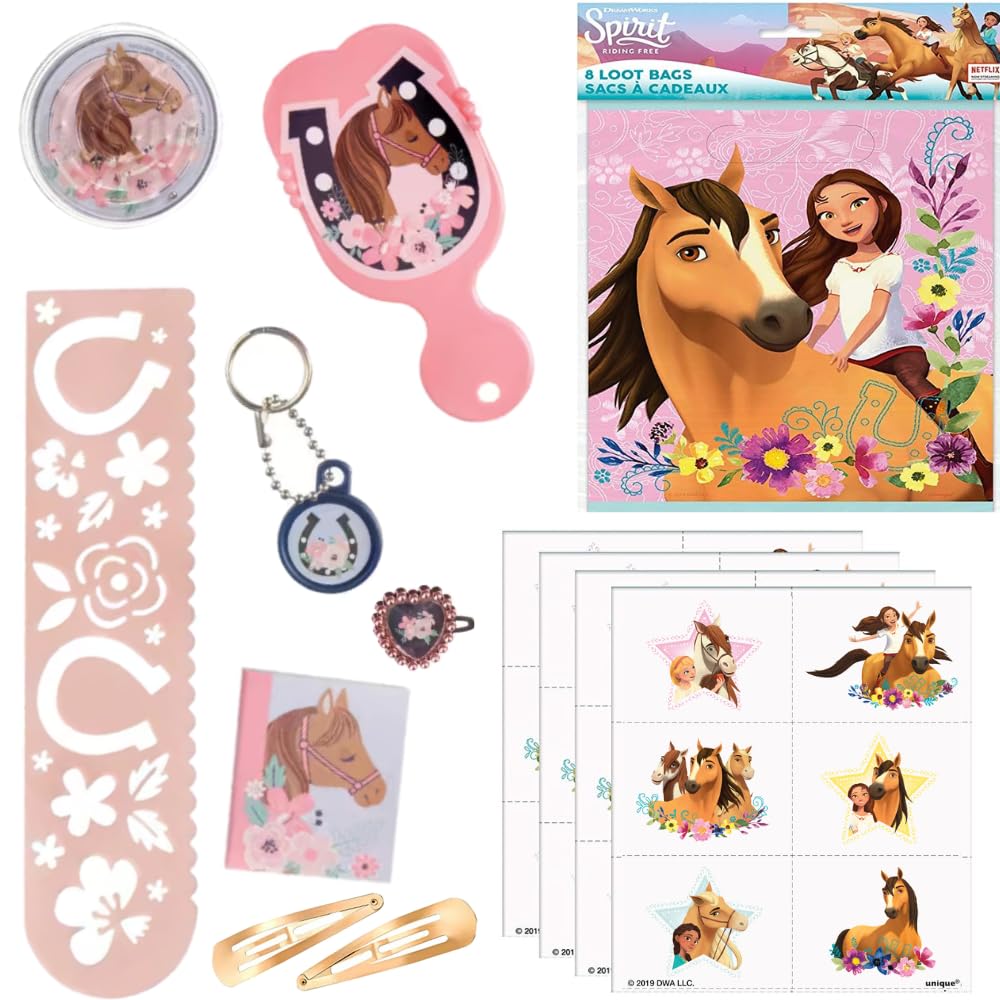 Spirit Riding Free Birthday Party Supplies - 8 Spirit Riding Free Loot ...