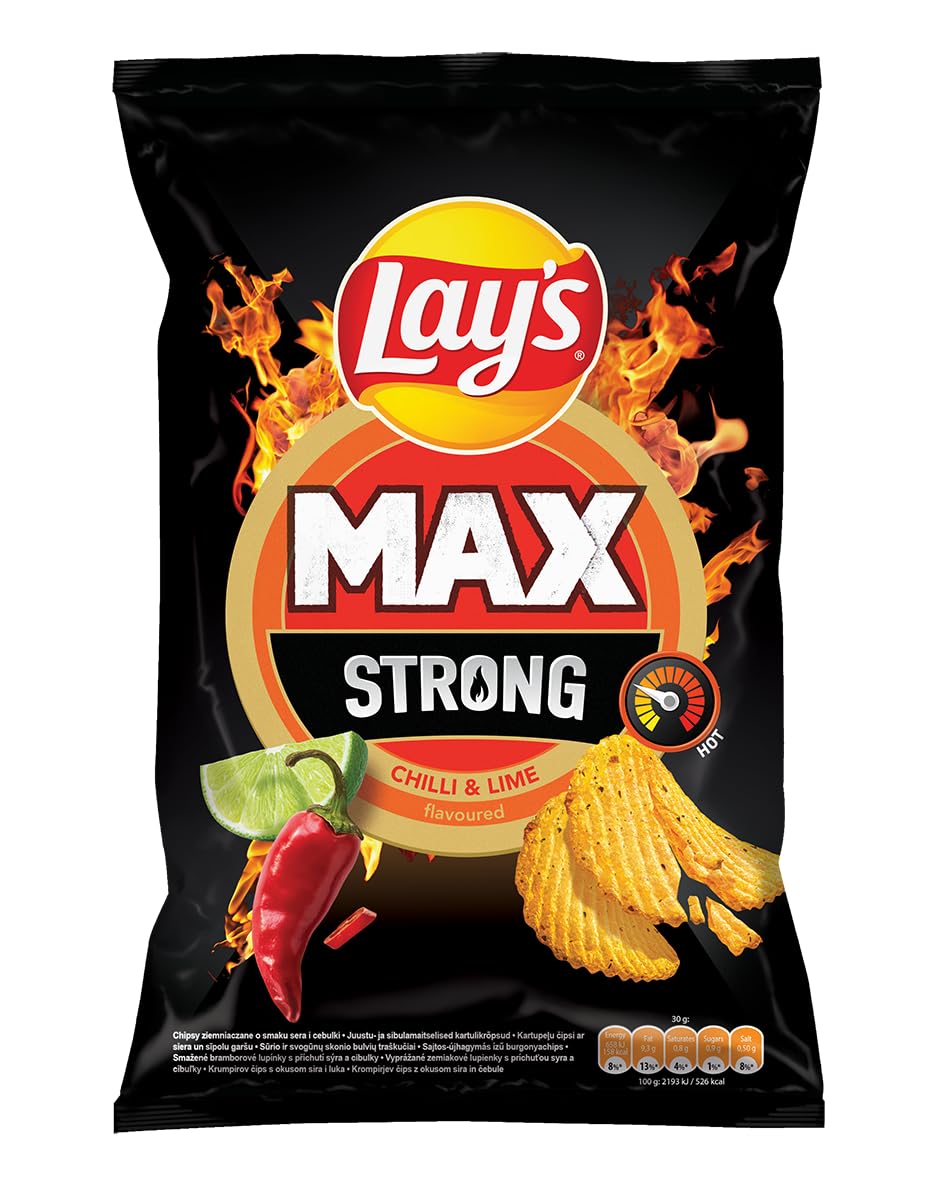 Lay's MAX Strong Chili&Lime Flavoured Crisps 120g (3 pack) by Mazovia ...