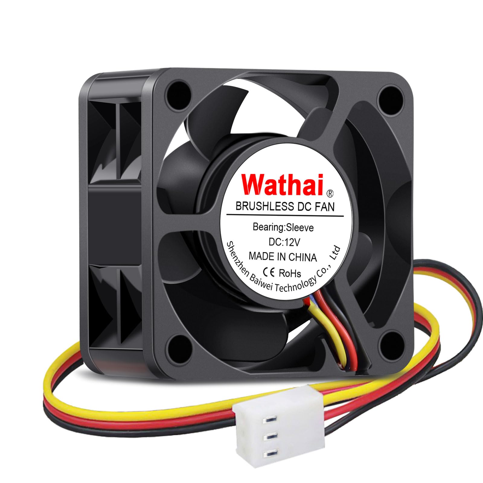 Snapklik.com : Wathai 40mm X 20mm 3pin Computer Case Fan 12V High Speed ...