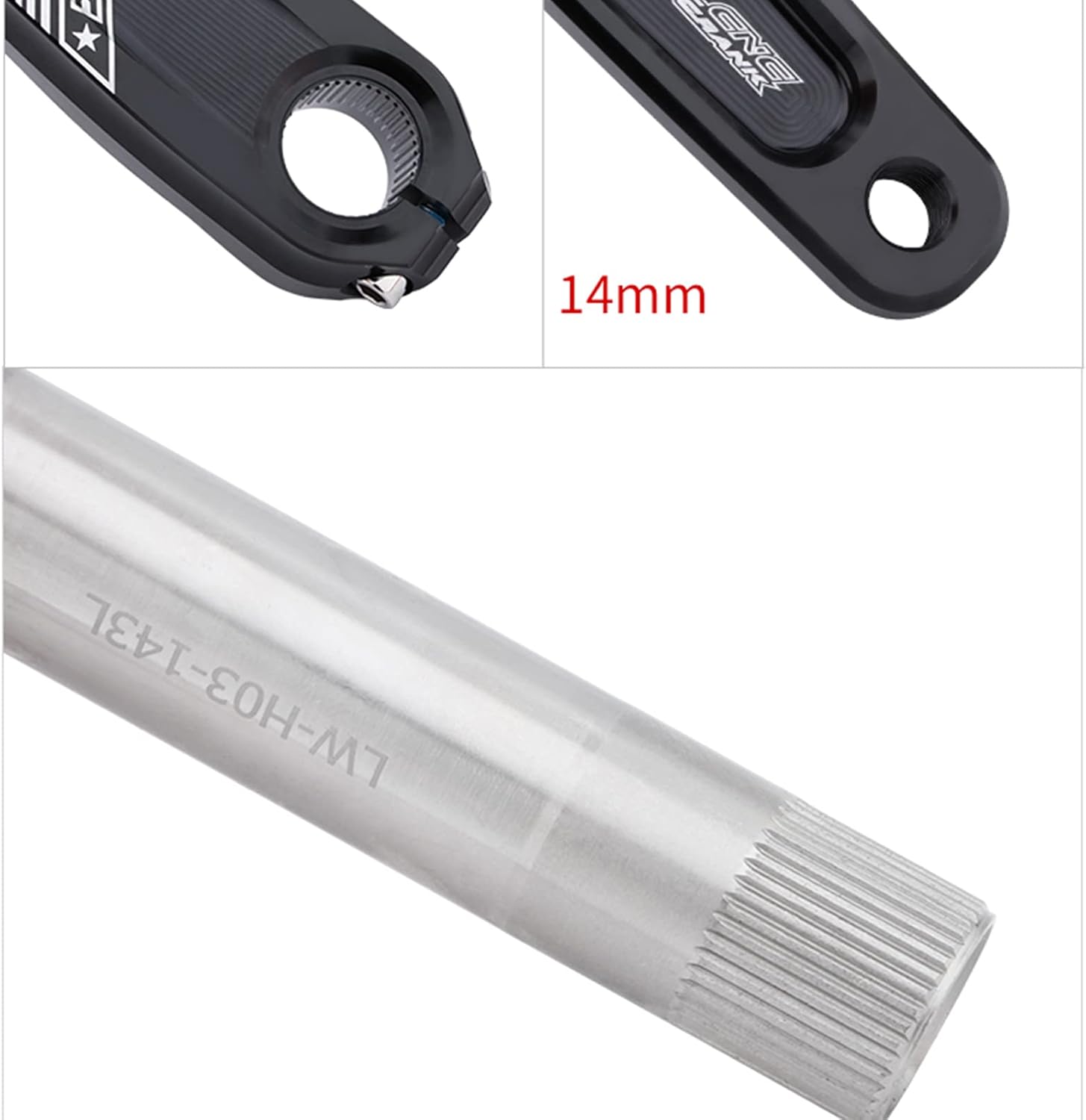 MEROCA Mountain Bike Crank Hollow one-Piece Crankset CNC GXP Direct ...