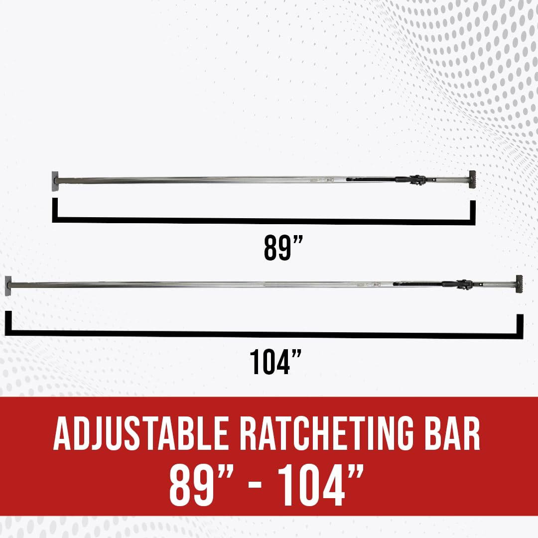 BoxerTool Heavy Duty Adjustable Load Lock Bars for Trailers 89” – 104 ...