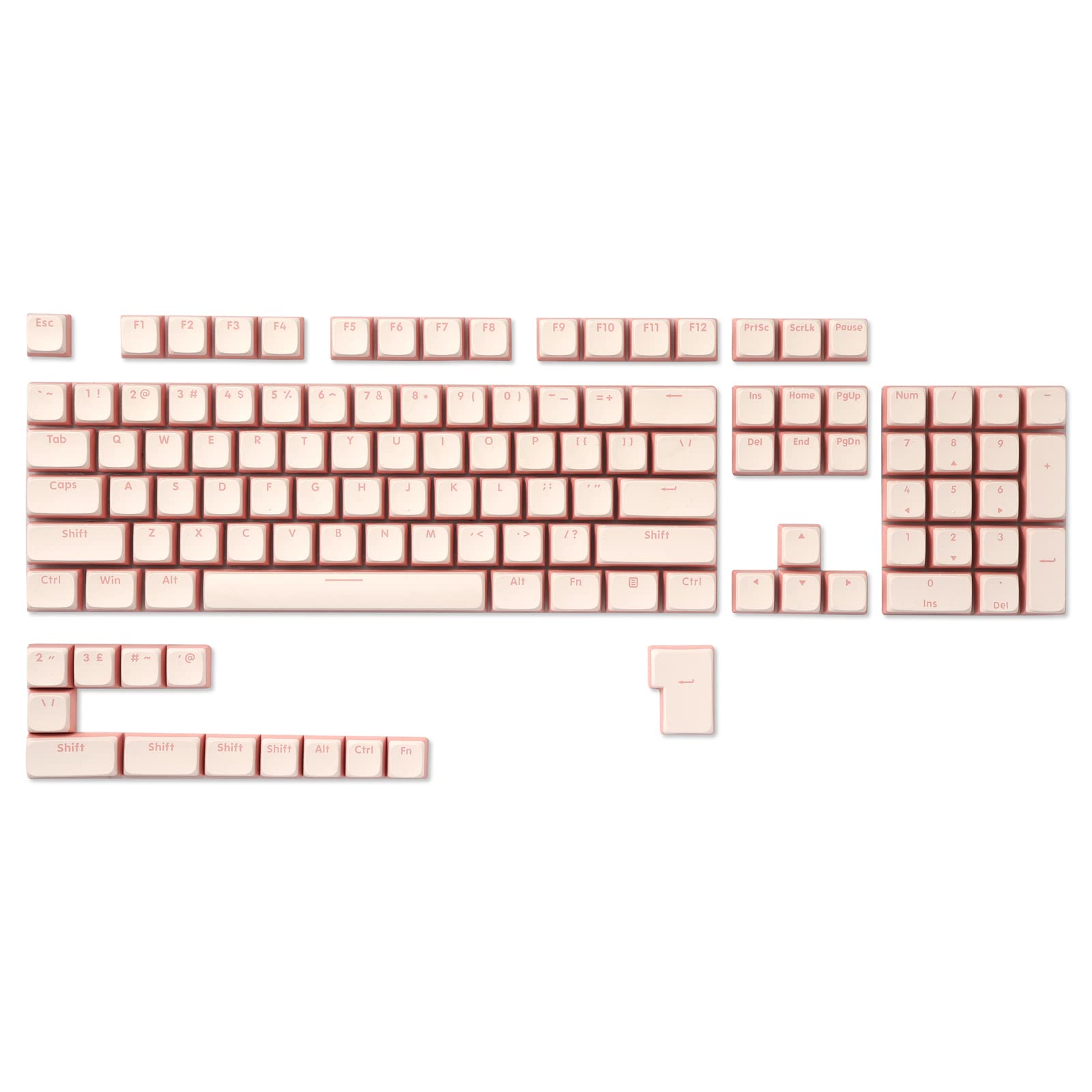 Buy LTC LavaCaps PBT Double 117-Key Pudding Keycaps Set, XDA Profile ...