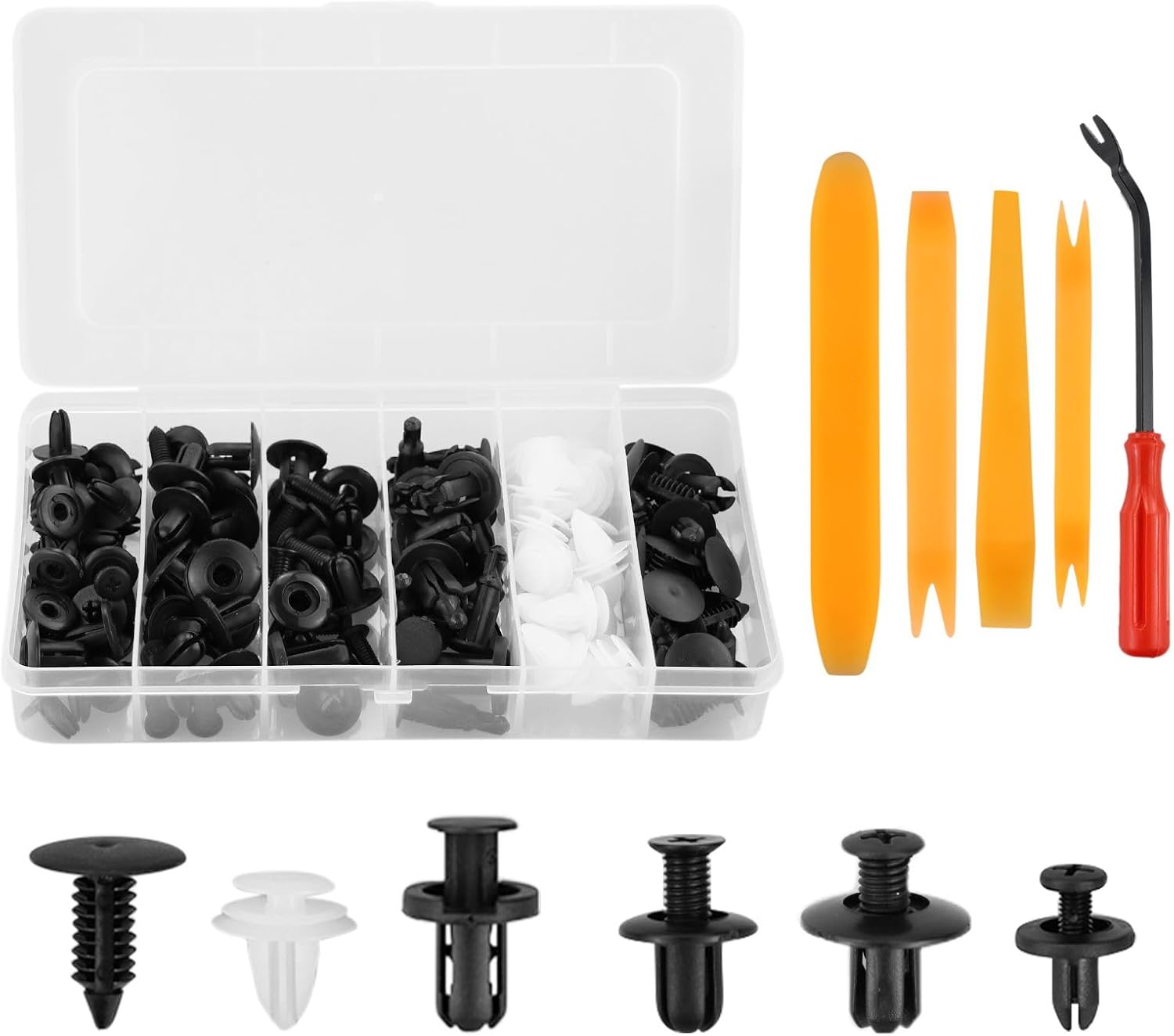 Amazon.fr : 105 Pièces Clips Voiture, Rivet Clip Plastique Voiture ...