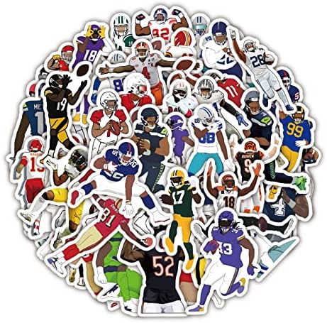 Amazon.com: 50pcs Football Athlete Stickers for Water Bottles, Cool ...