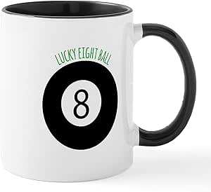 Amazon.com | CafePress Lucky Eight Ball Mugs 11 oz (325 ml) Ceramic ...
