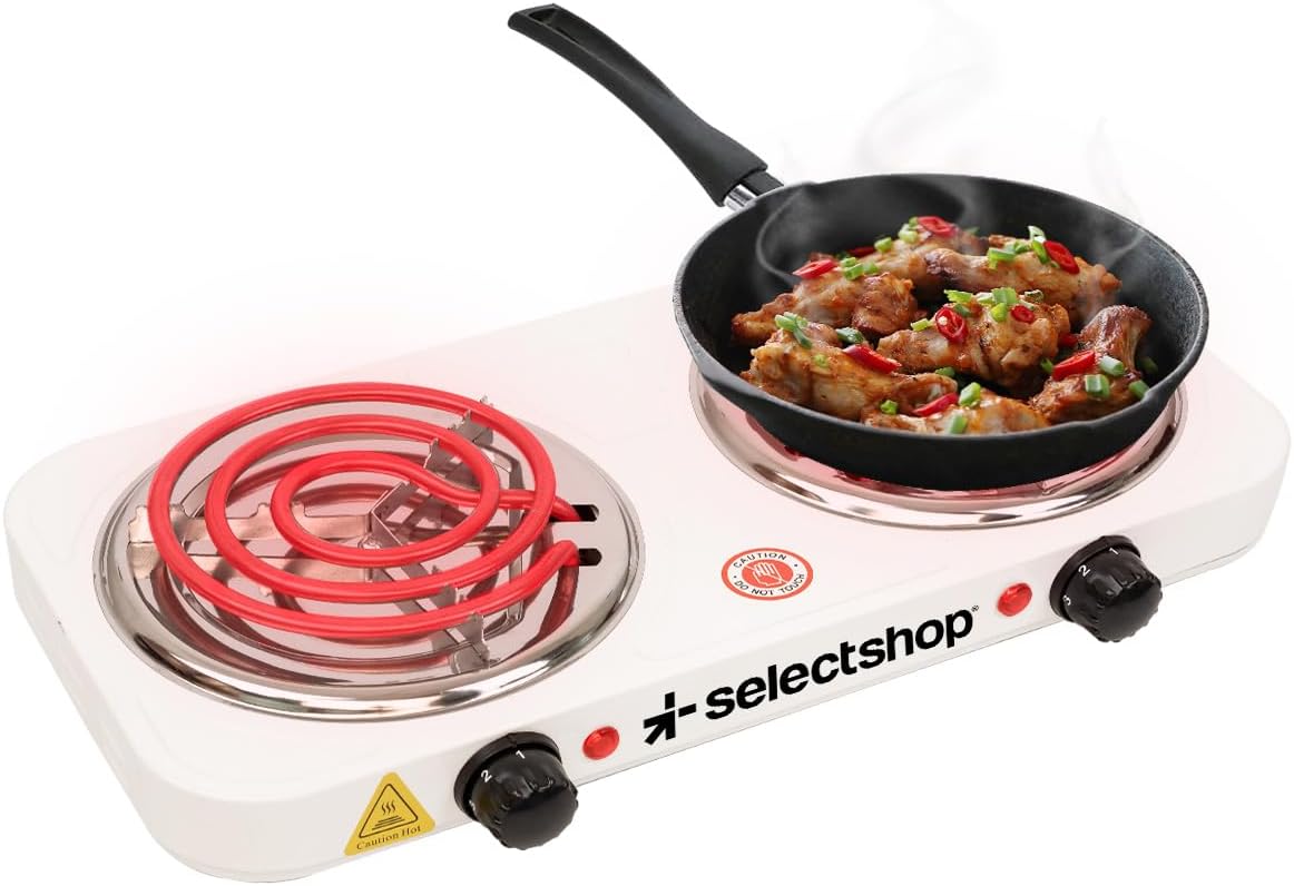 Volteck Basic PAEL-2CPN, Parrilla eléctrica 2 quemadores en espiral ...