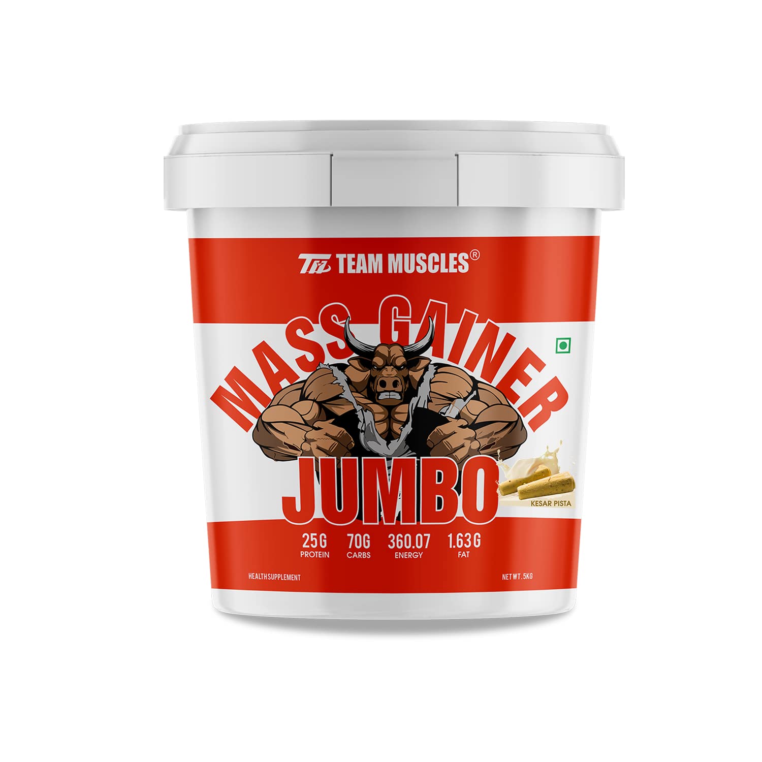 Team Muscles TM Jumbo Mass Gainer 5 Kg, Weight Gainer, Muscle Gainer ...