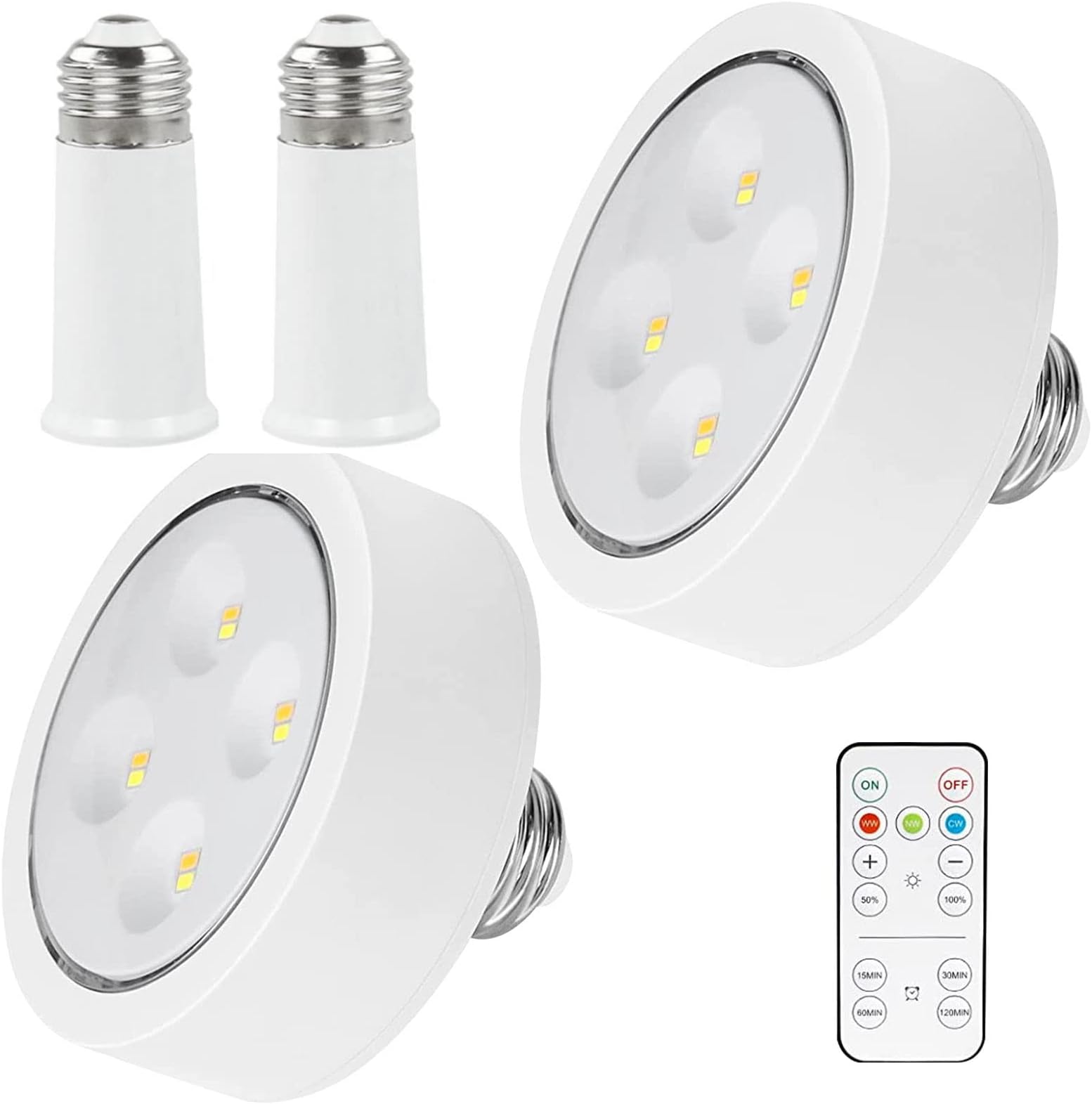 Aoceley 4 Pack AA Battery Powered Light Bulb,AA Battery Operated LED ...