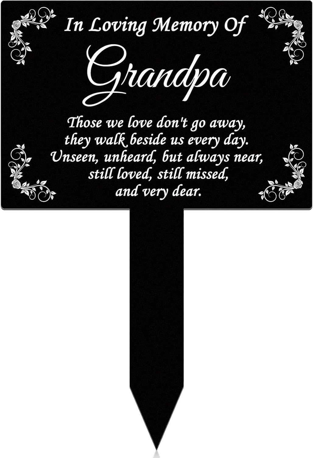 Amazon.com: Roowest Cemetery Grave Decorations Acrylic Memorial Stakes ...