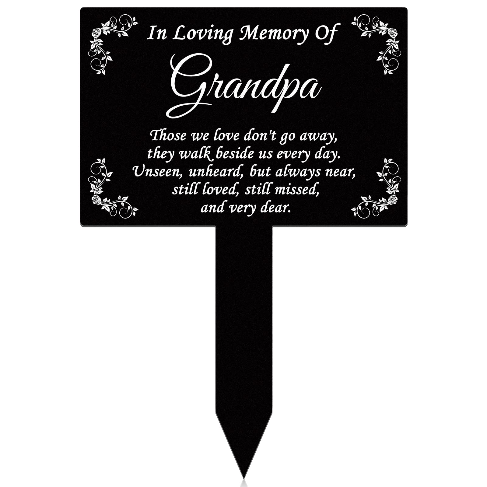 Amazon.com: Roowest Memorial Stakes Cemetery Grave Decorations Acrylic ...