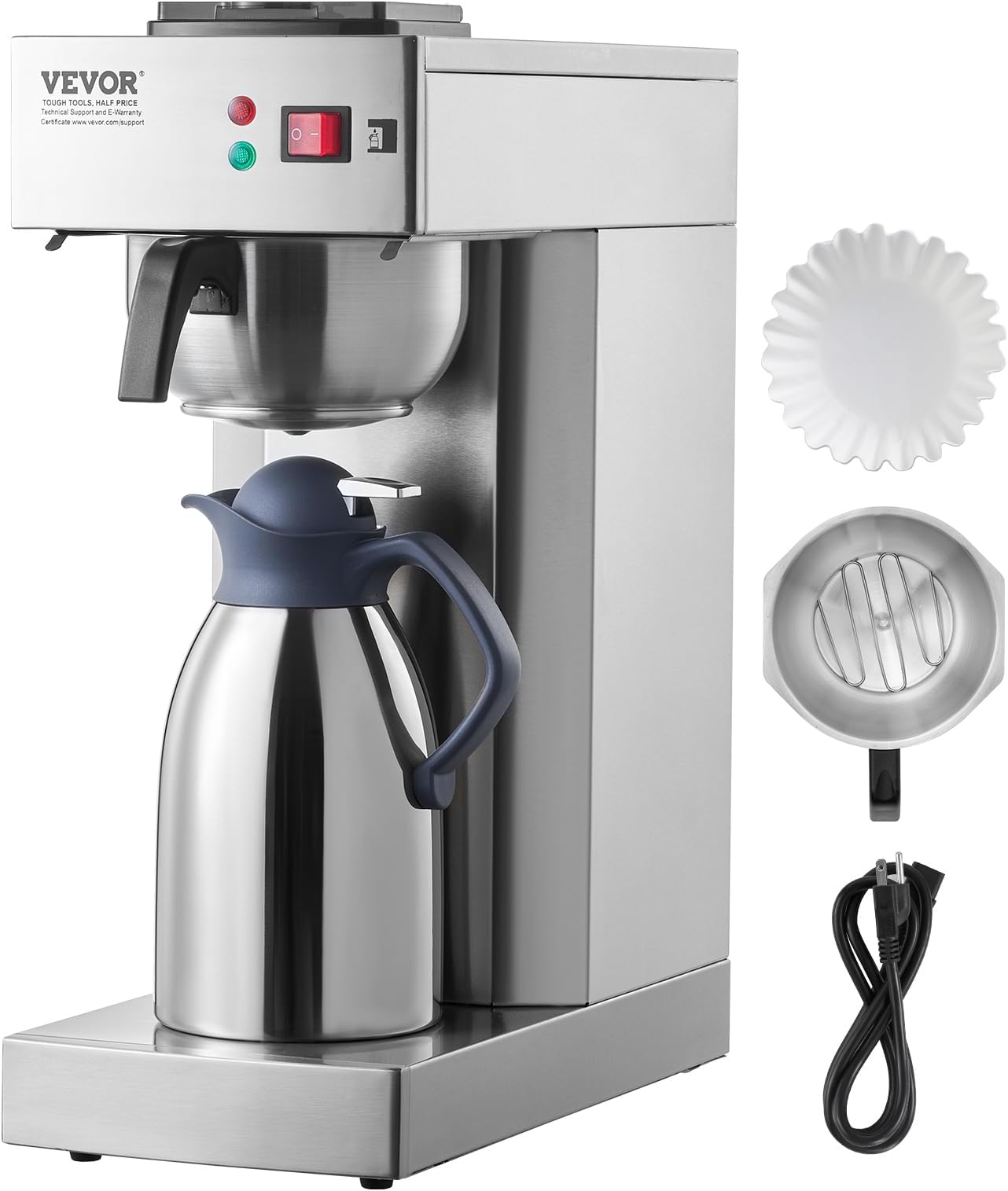 Amazon.com: 12-Cup Commercial Coffee Maker Stainless Steel - Double ...