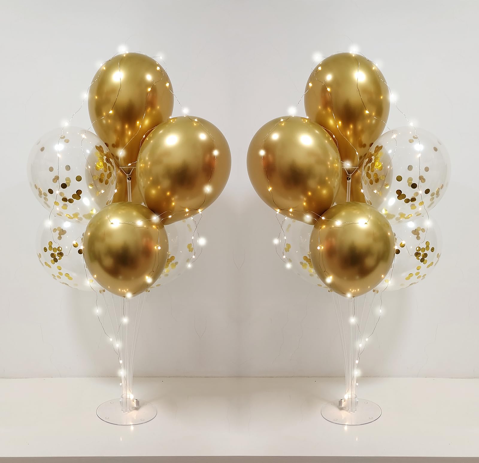 Amazon.com: MYZSBRDM 2Set Gold Balloons Stand,Gold Balloons Stands for ...