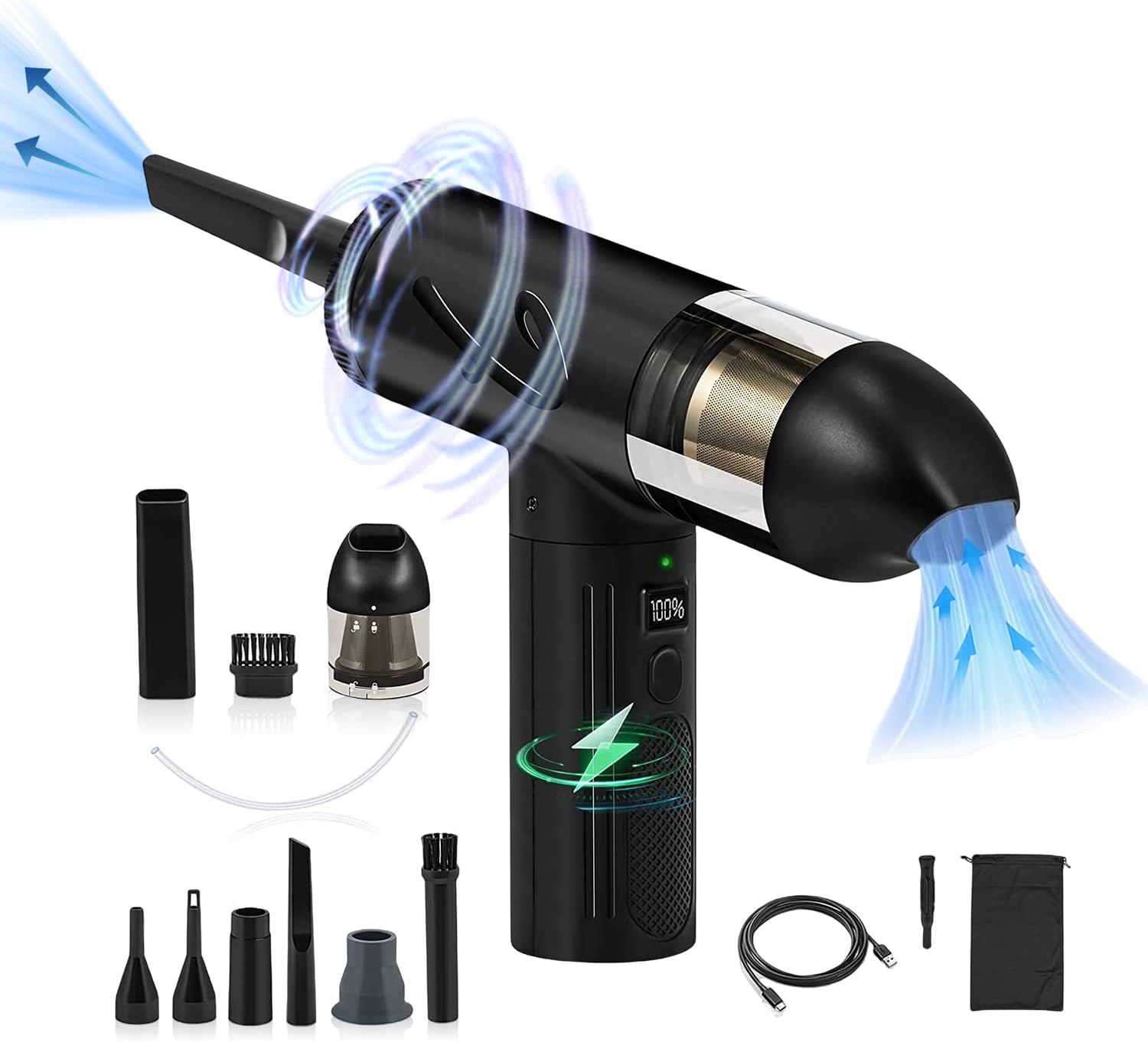 Amazon.com: Compressed Air Duster, 90000RPM Electric Air Duster ...