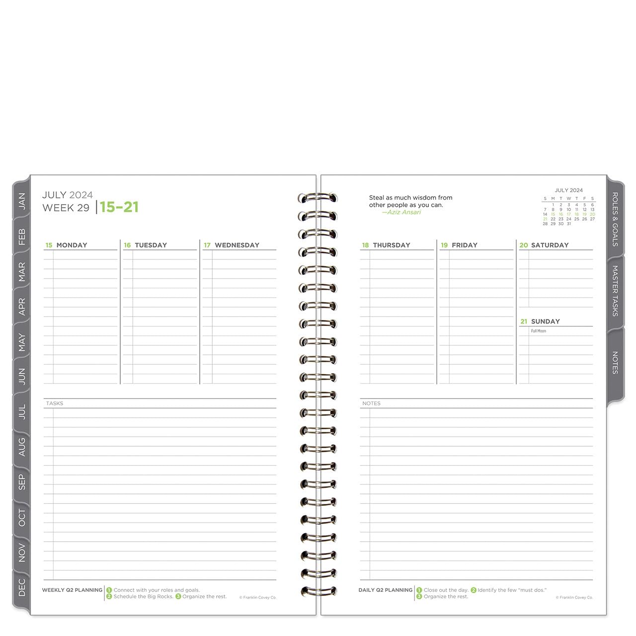 Buy FranklinCovey - The 5 Choices Weekly Wire-bound Planner (Classic ...
