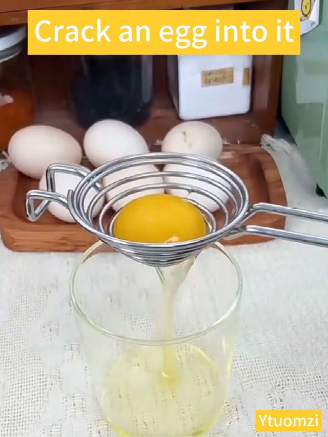 Watch Egg Separator Food Grade Egg Yolk White Separation Tool on Amazon ...