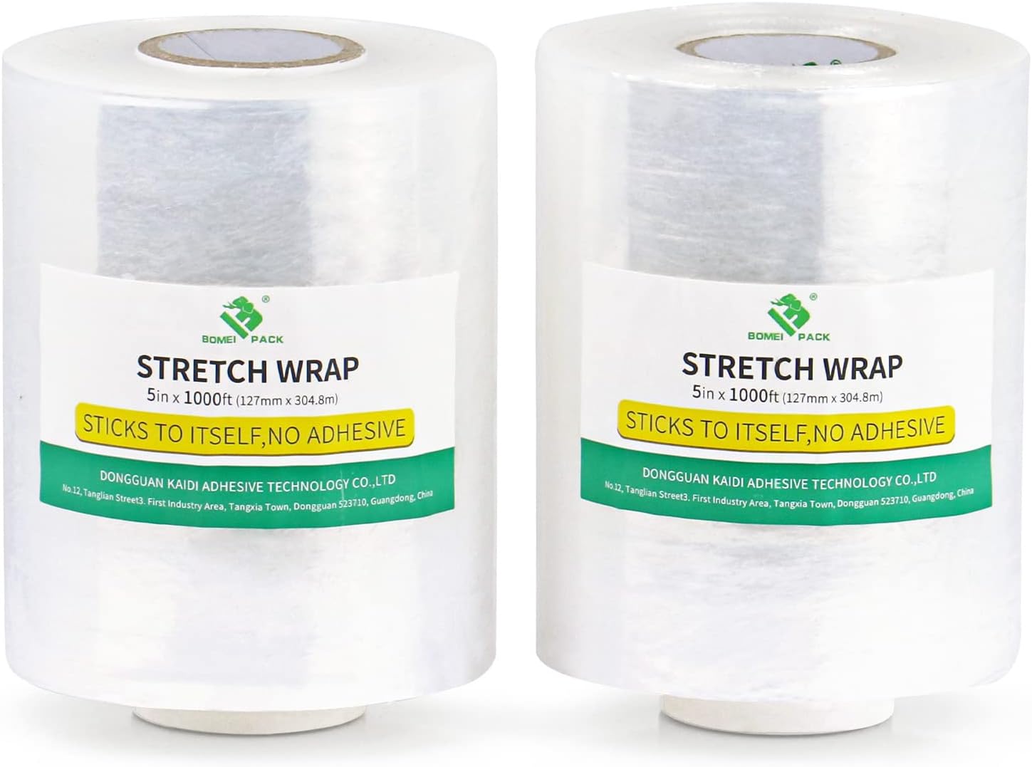 Amazon.com : 4 Pack Industrial Clear Stretch Wrap Film, 80 Gauge Thick ...
