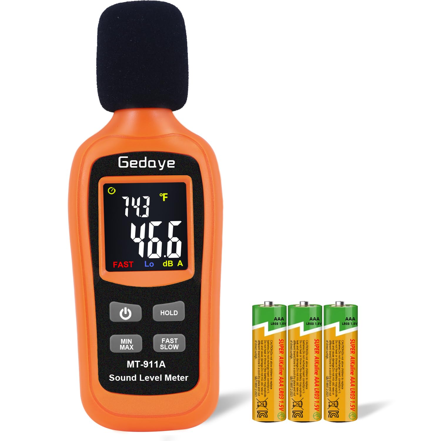 Amazon.com: Noise Decibel Meter, Gedaye Sound Level Meter, Range 35 ...