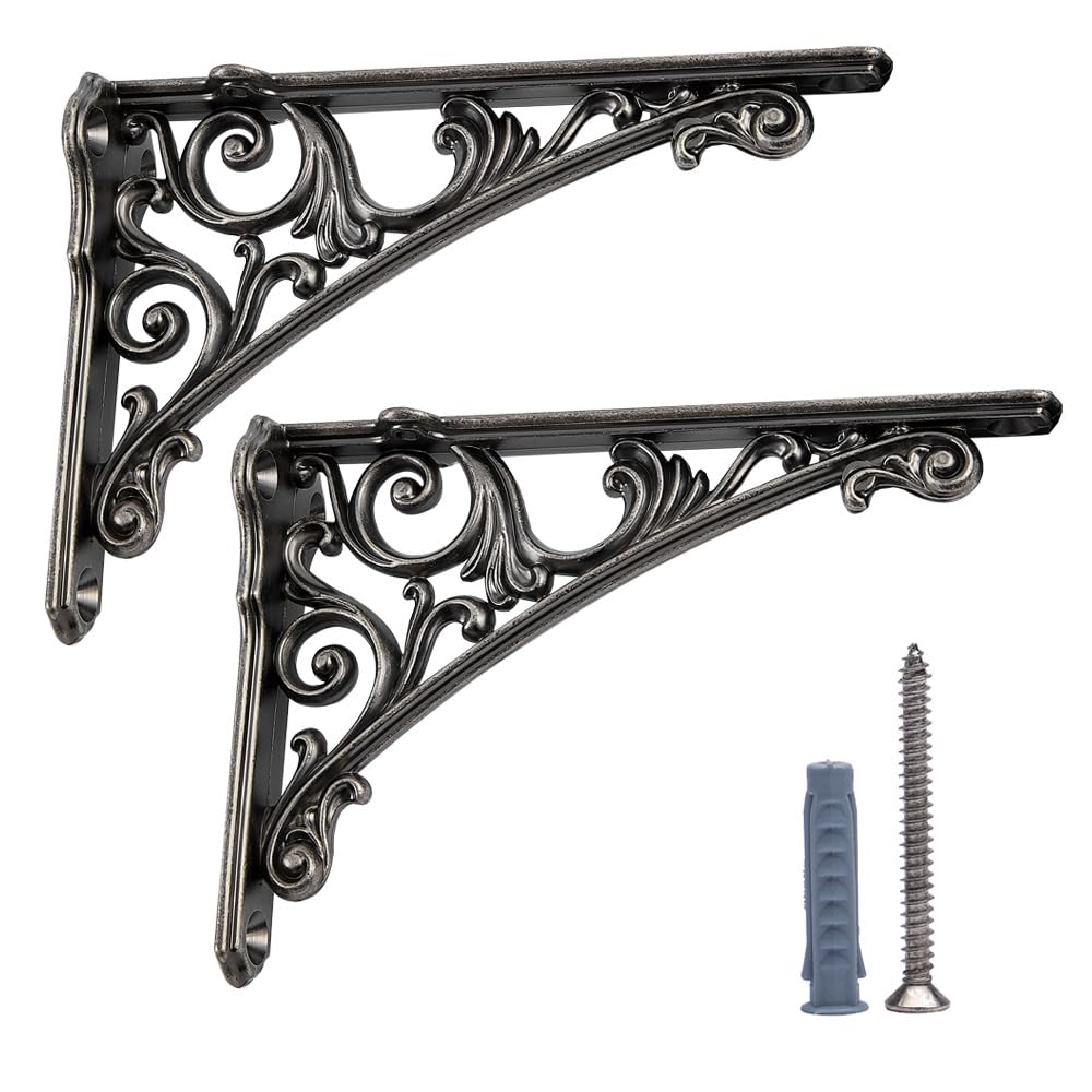 Snapklik.com : 6 Inch Shelf Brackets 2 Pack Heavy Duty Wall Bracket ...