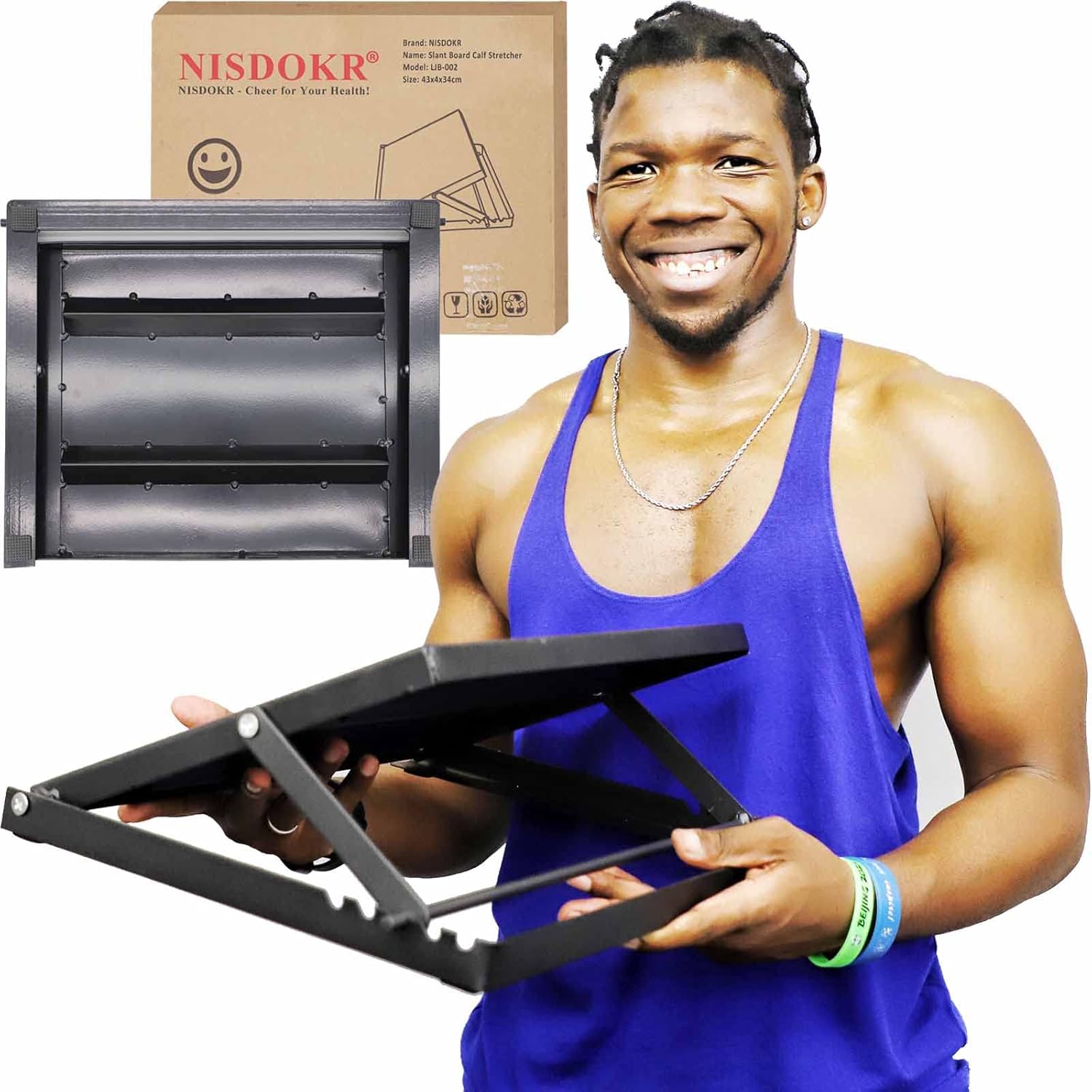 Professional Steel Slant Board for Squats, Adjustable Incline Board and ...