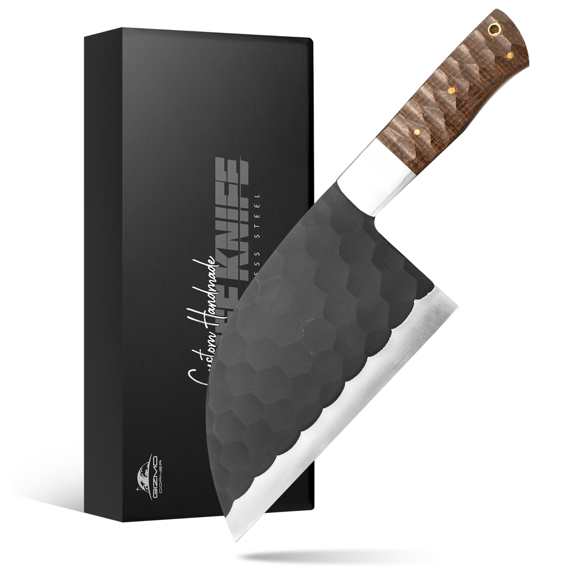 Amazon.com: Gizmo Corner Maelstrom Hand-Forged Chef Knife - Japanese J2 Stainless Steel Kitchen ...