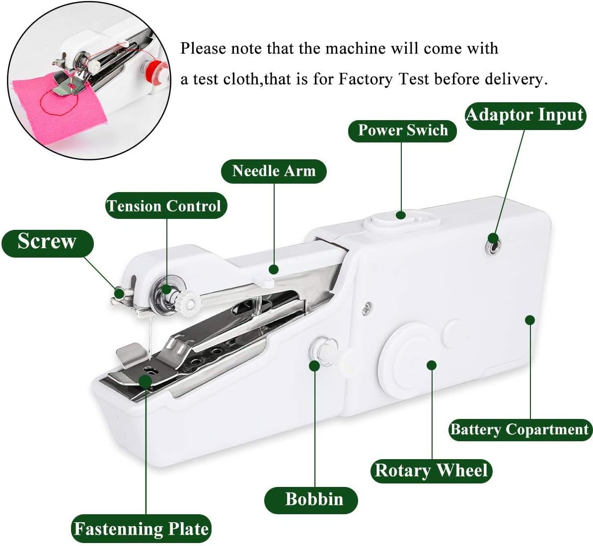 Beacon Pet Portable Mini Wireless Electric Sewing Machine User Manual