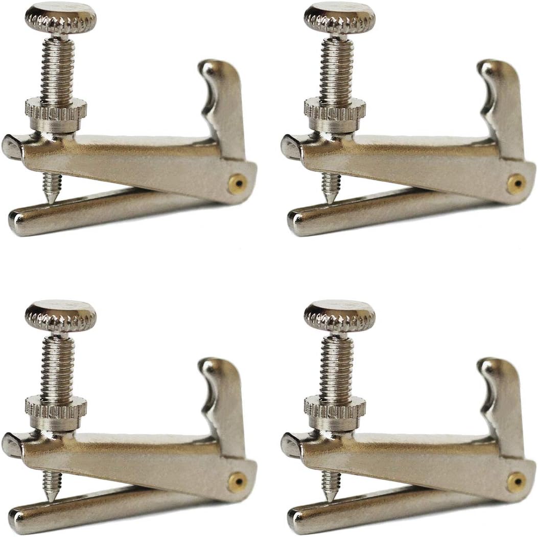 Amazon.com: Jiayouy 4Pcs Violin Fine Tuners 3/4-4/4 String Adjuster ...
