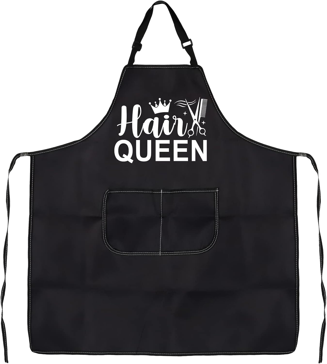 Amazon.com: PXTIDY Hair Queen apron with pockets hairapist apron Barber ...