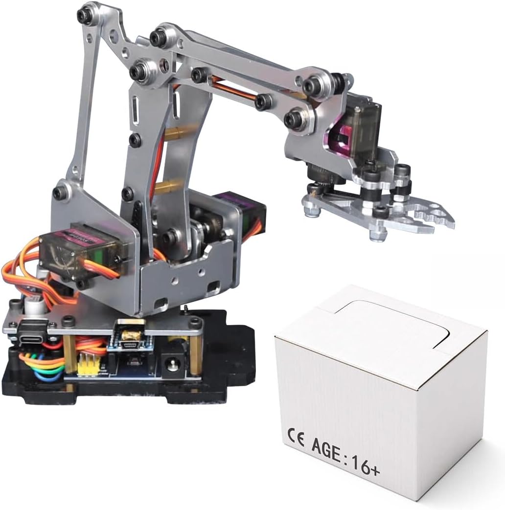 Robot Mechanical Arm Kit, Metal 4-Servo Motor Philippines | Ubuy