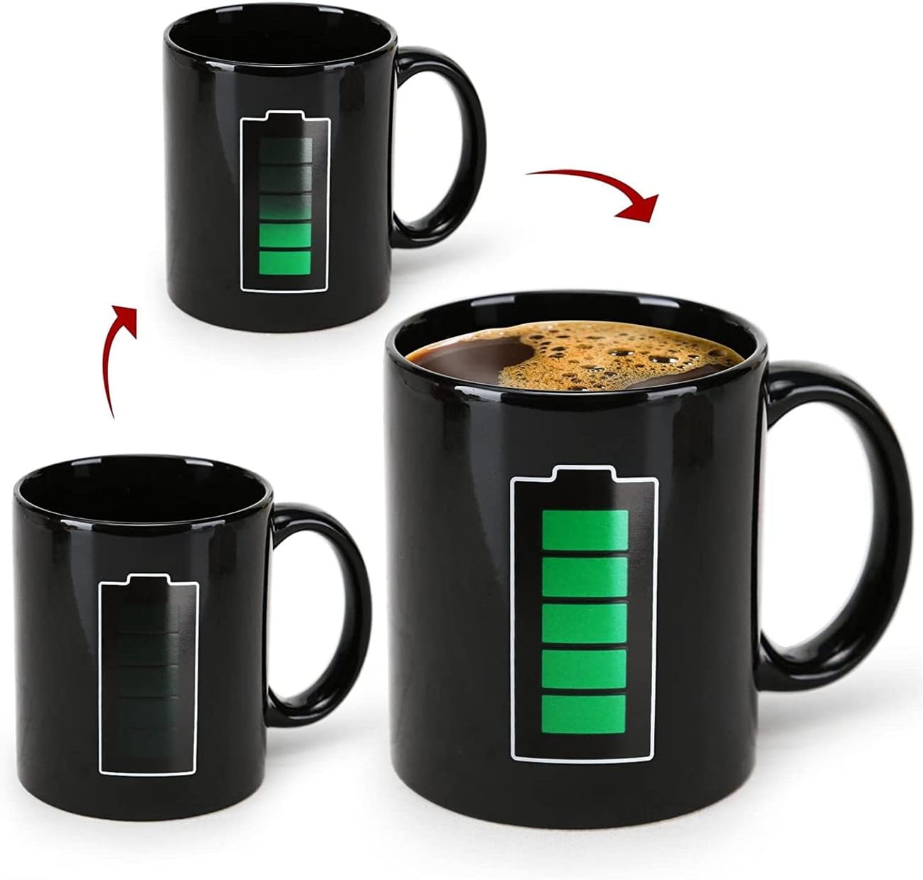 CTTPEG Heat Changing Mug,Heat Changing Sensitive Mug Ceramic Heated ...