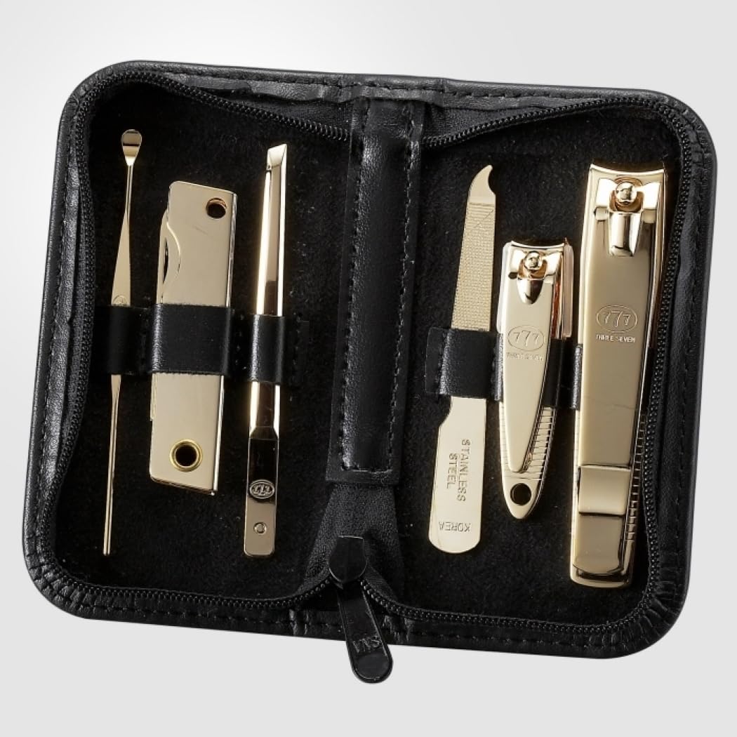 Amazon.com: Three Seven 777 Travel Manicure Pedicure Grooming Kit Set ...