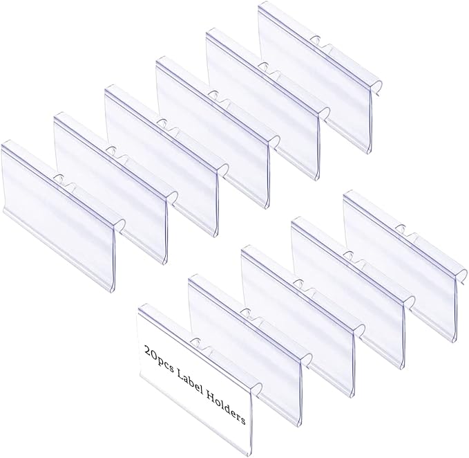 Amazon.com : Diteje 20Pcs Plastic Wire Shelf Label Holder,Wire Rack ...