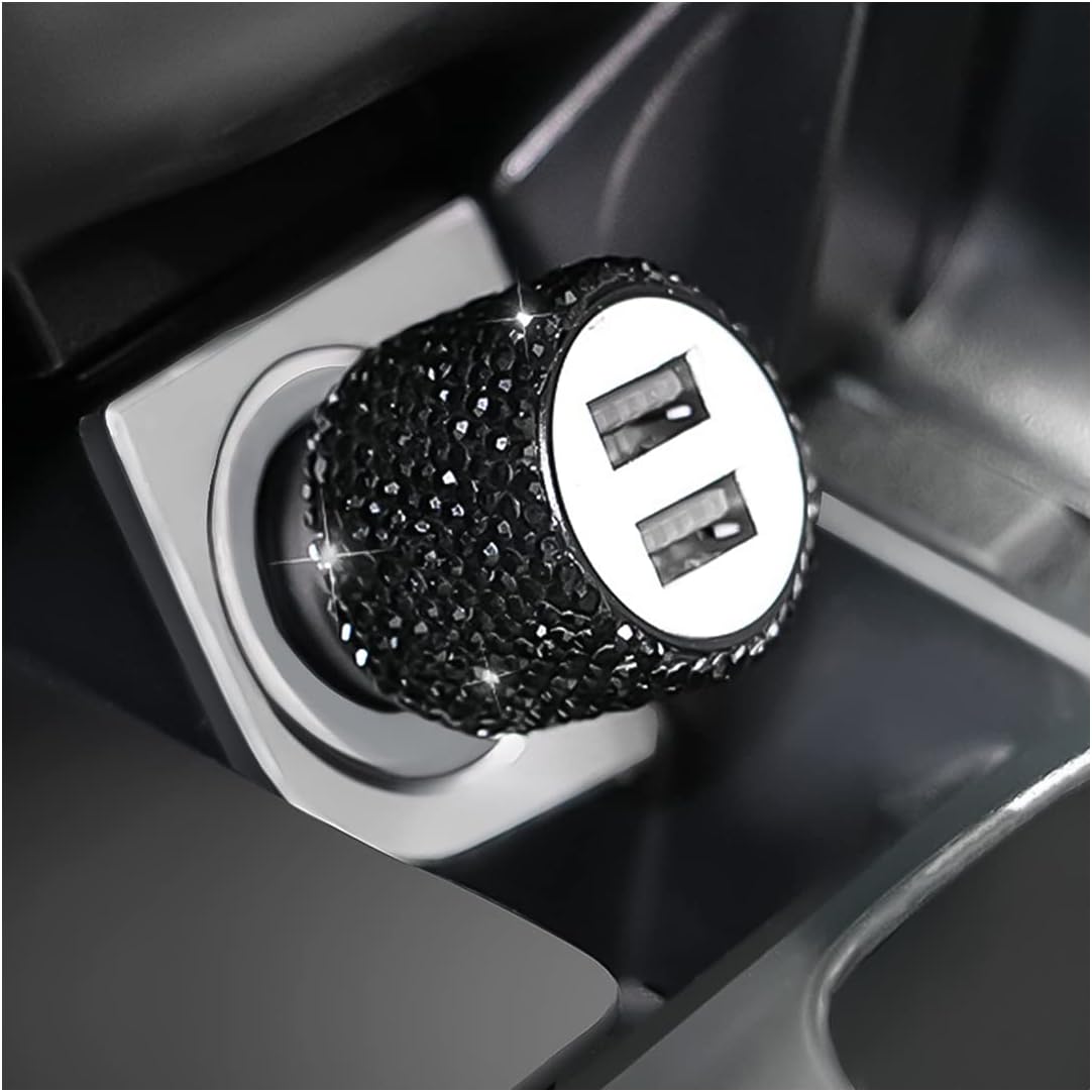 Amazon.com: Bling Dual USB Car Charger Adapter, 18W Output Handcrafted ...