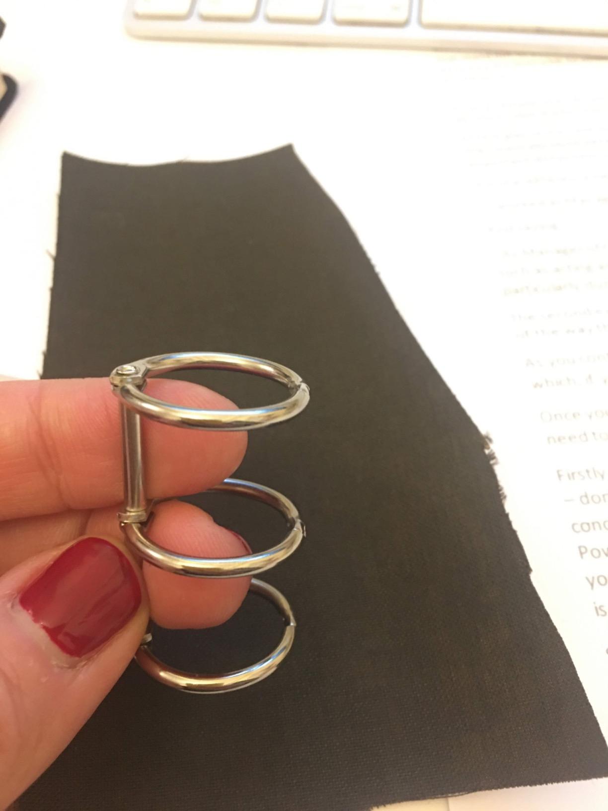 6 Pieces Silver Book Rings, 3-Ring Metal Loose Leaf Binder Ring Clips ...