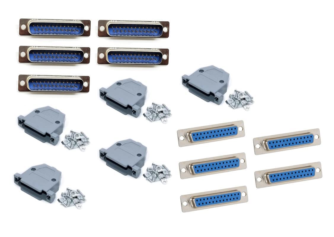 ESPtronics 5 Pair DB25 Serial Connector RS232 25 Pin Double Row Welded ...