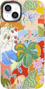 Amazon.com: Casely iPhone 14 Case | Botanical Blooms | Floral Patchwork Case | Bold Military ...