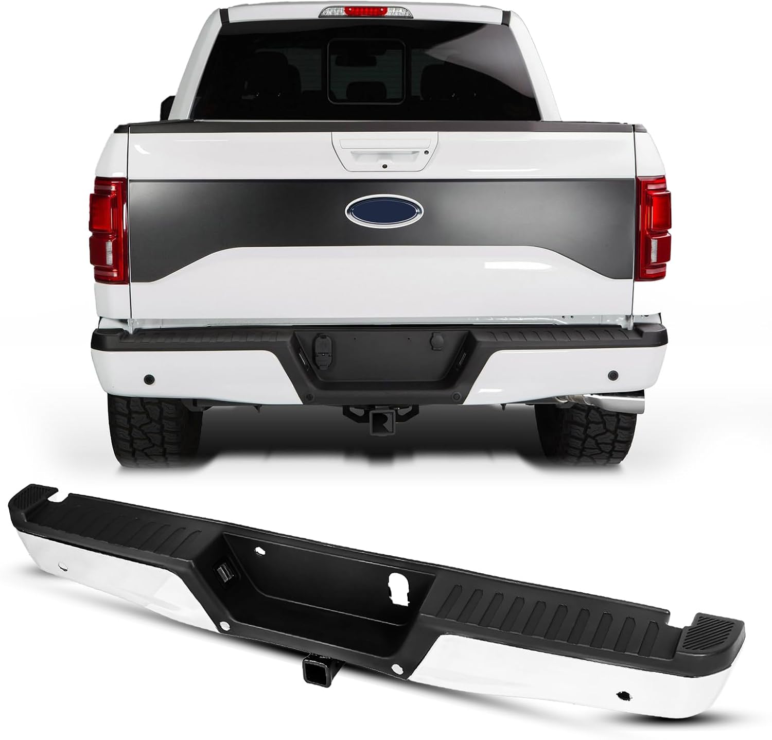 Amazon.com: KYX Rear Bumper Compatible for Ford F150 2015 2016 2017 ...