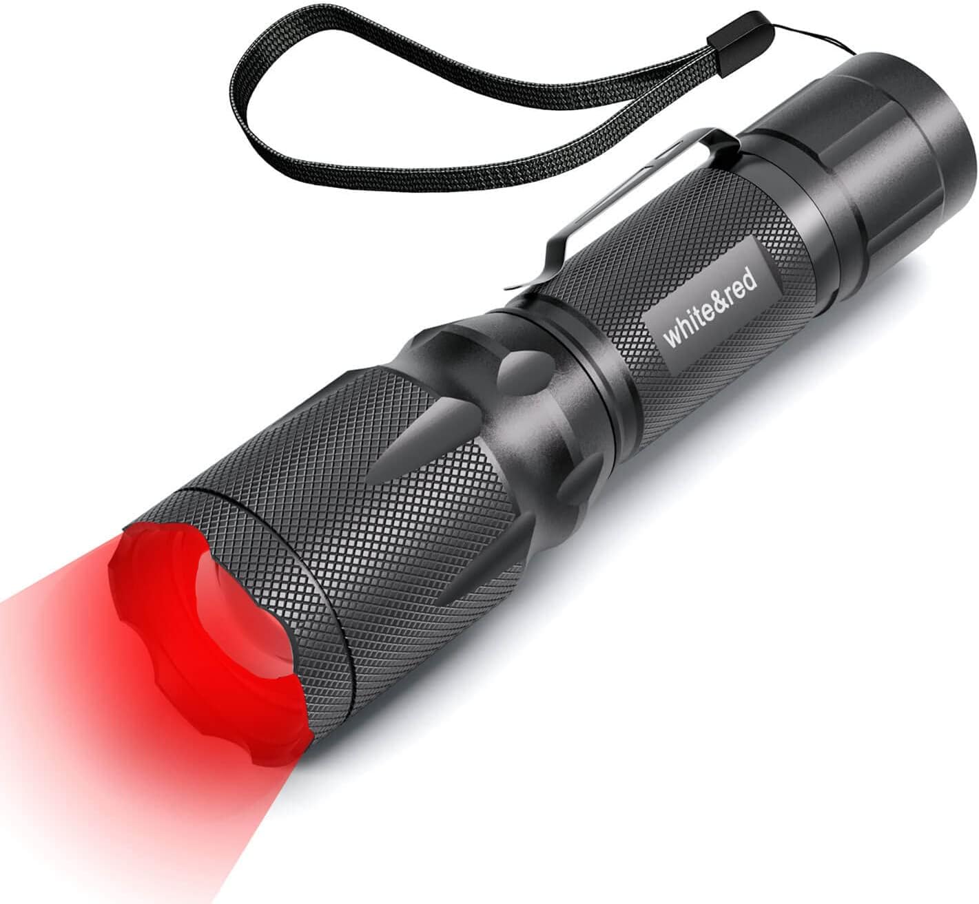 METII Upgraded Red Flashlight, Bright White &High/Low Power Red Light ...