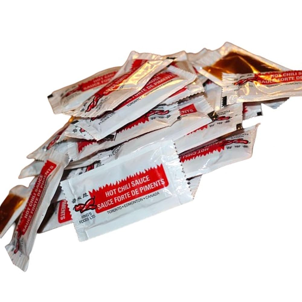 Wing's Hot Chili Sauce Packet Bundle - INCLUDES Wings Original Hot ...