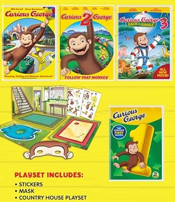 Amazon.com: Curious George DVD & Playset Collection: Curious George ...