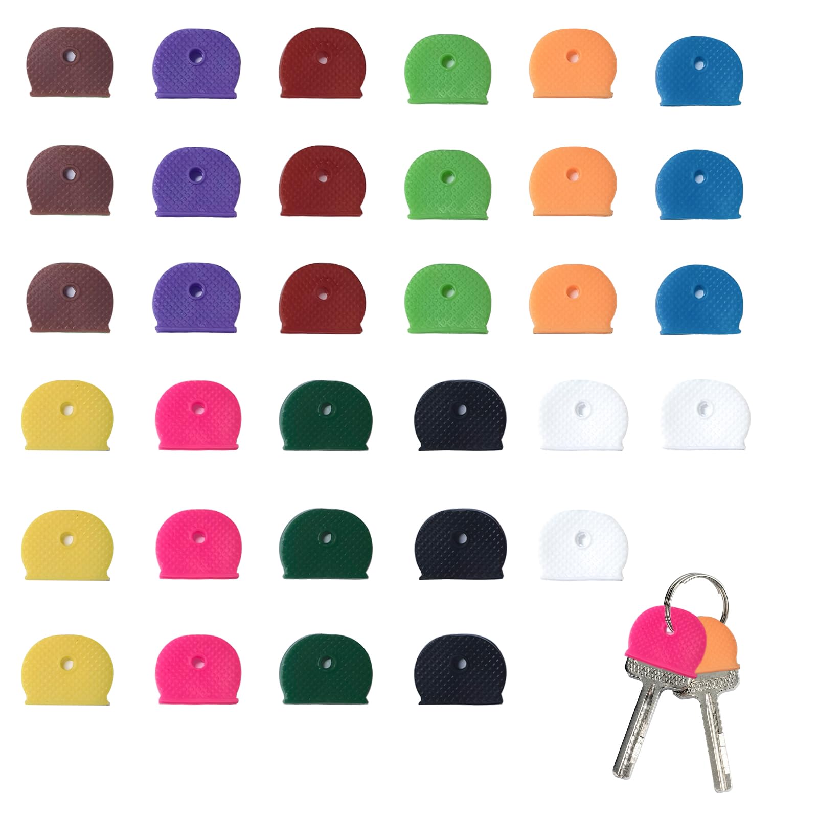 Amazon.com : LuckyOpt Key Identifiers Covers, 33pcs Silicone Key Cover ...