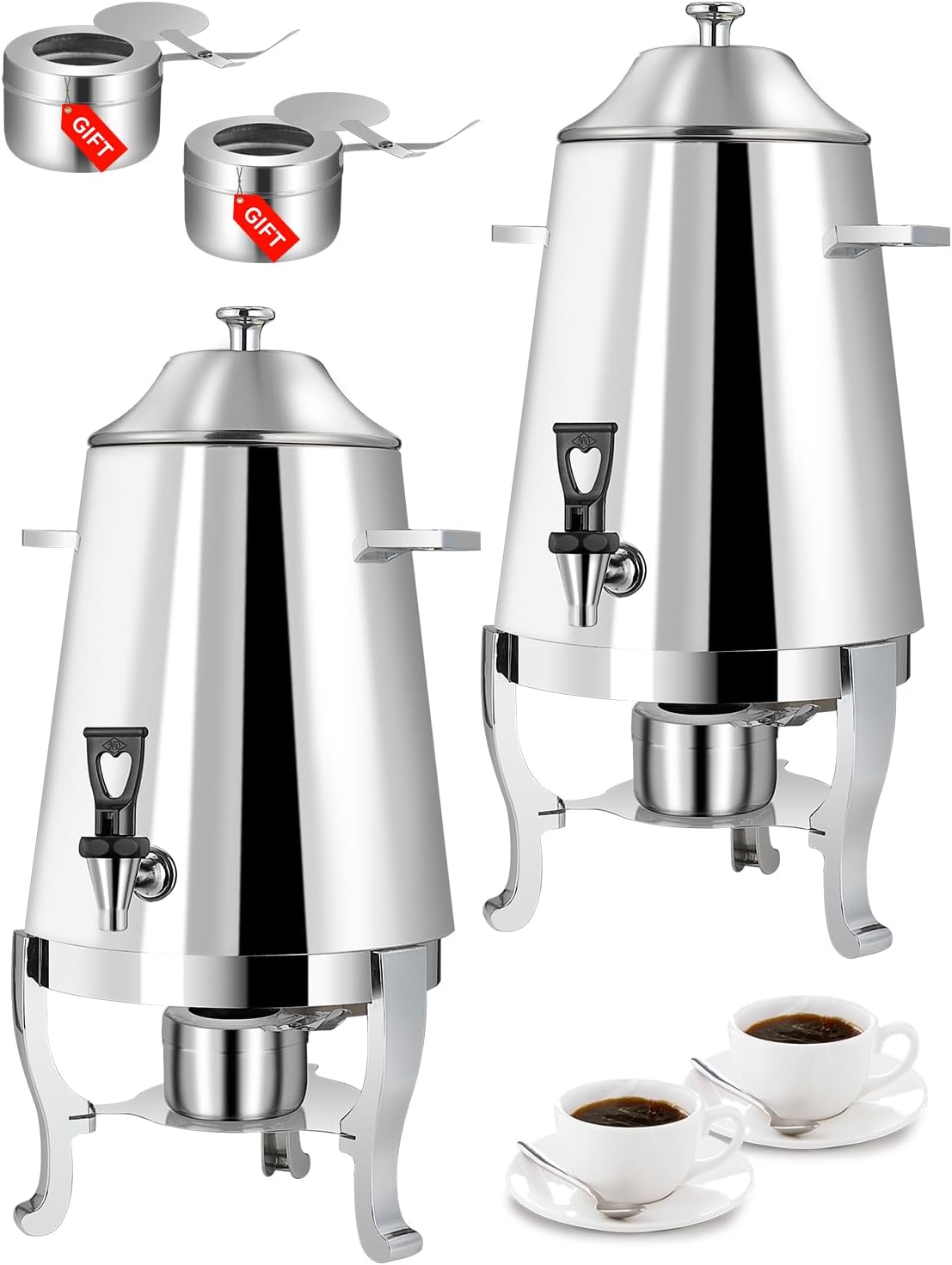 Amazon.com | JopaihoVie Coffee Urn with Fuel Holder 3.5 Gal 2 Pack ...