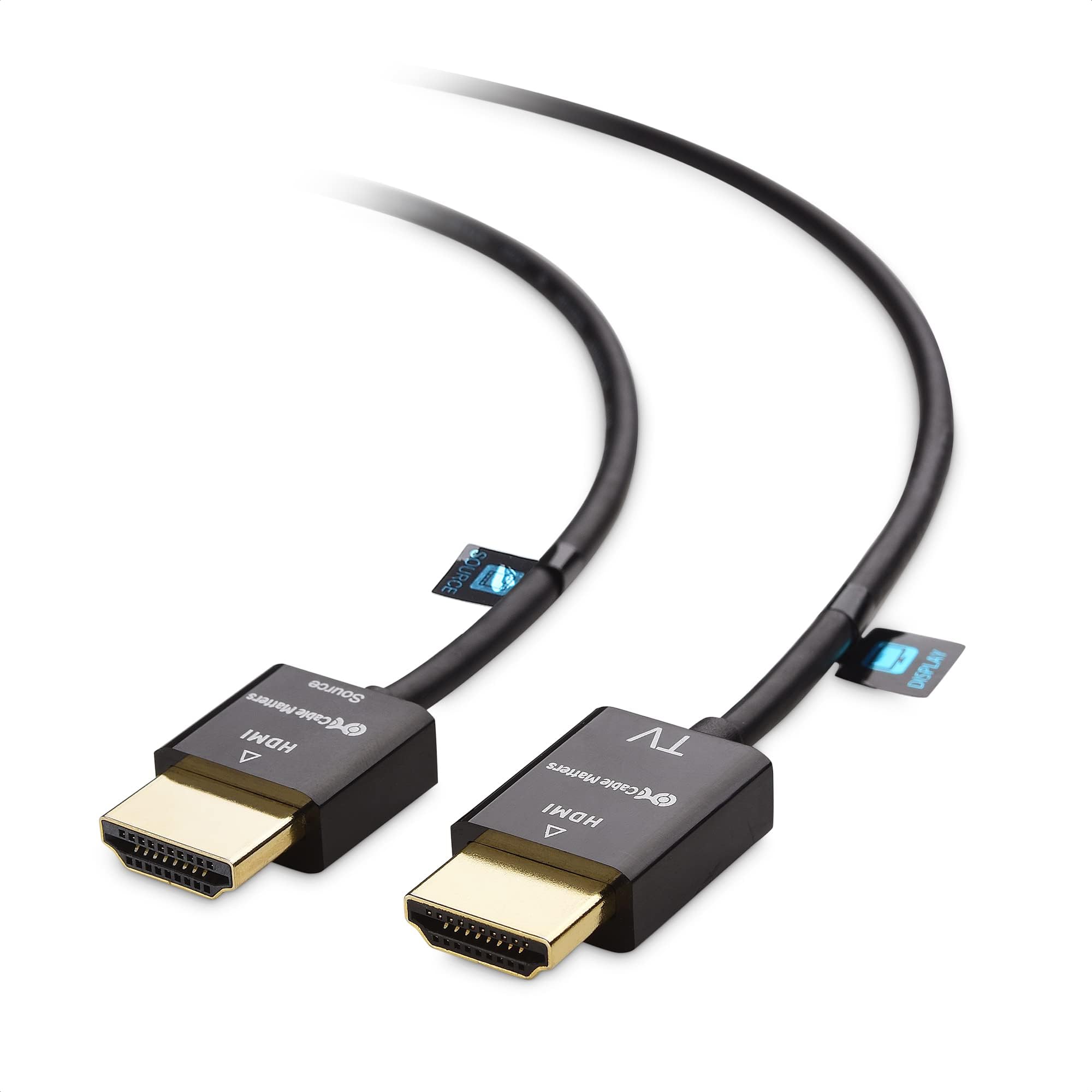 Amazon.com: Cable Matters Unidirectional Active Ultra Thin HDMI Cable ...