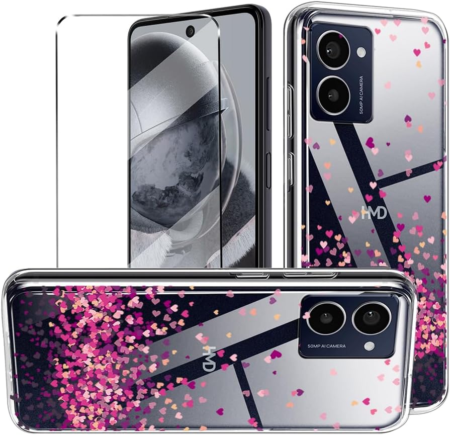 2-in-1 Case Compatible with HMD Pulse Pro, Slim Fit Soft TPU Shockproof ...