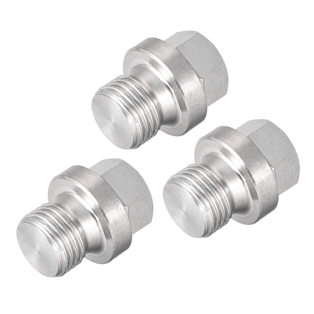 Amazon.com: uxcell M10 X 1 Male Outer Hex Head Plug - 304 Stainless ...