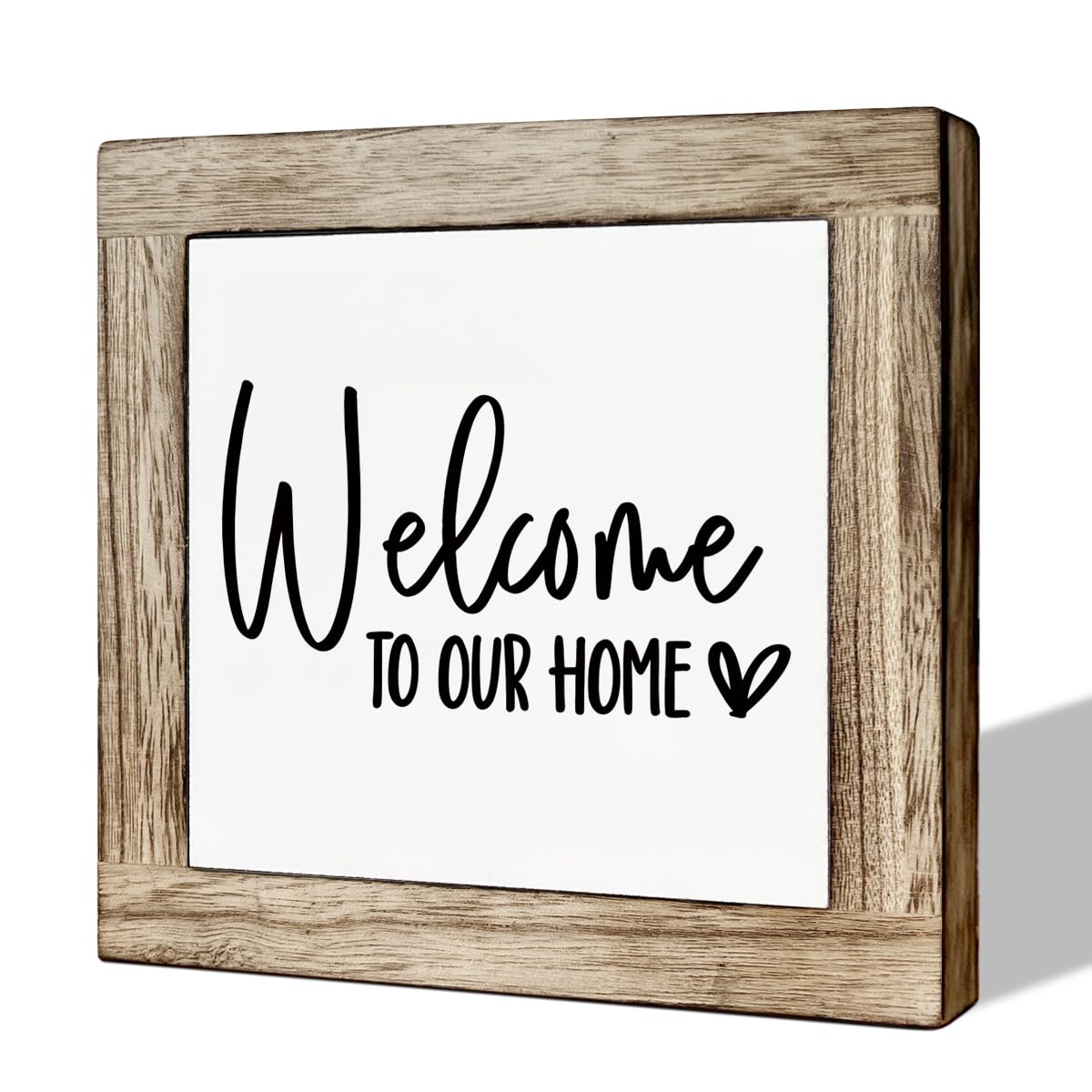 Amazon.com: Welcome Sign, Wooden Box Signs for Home Decor, Freestanding ...