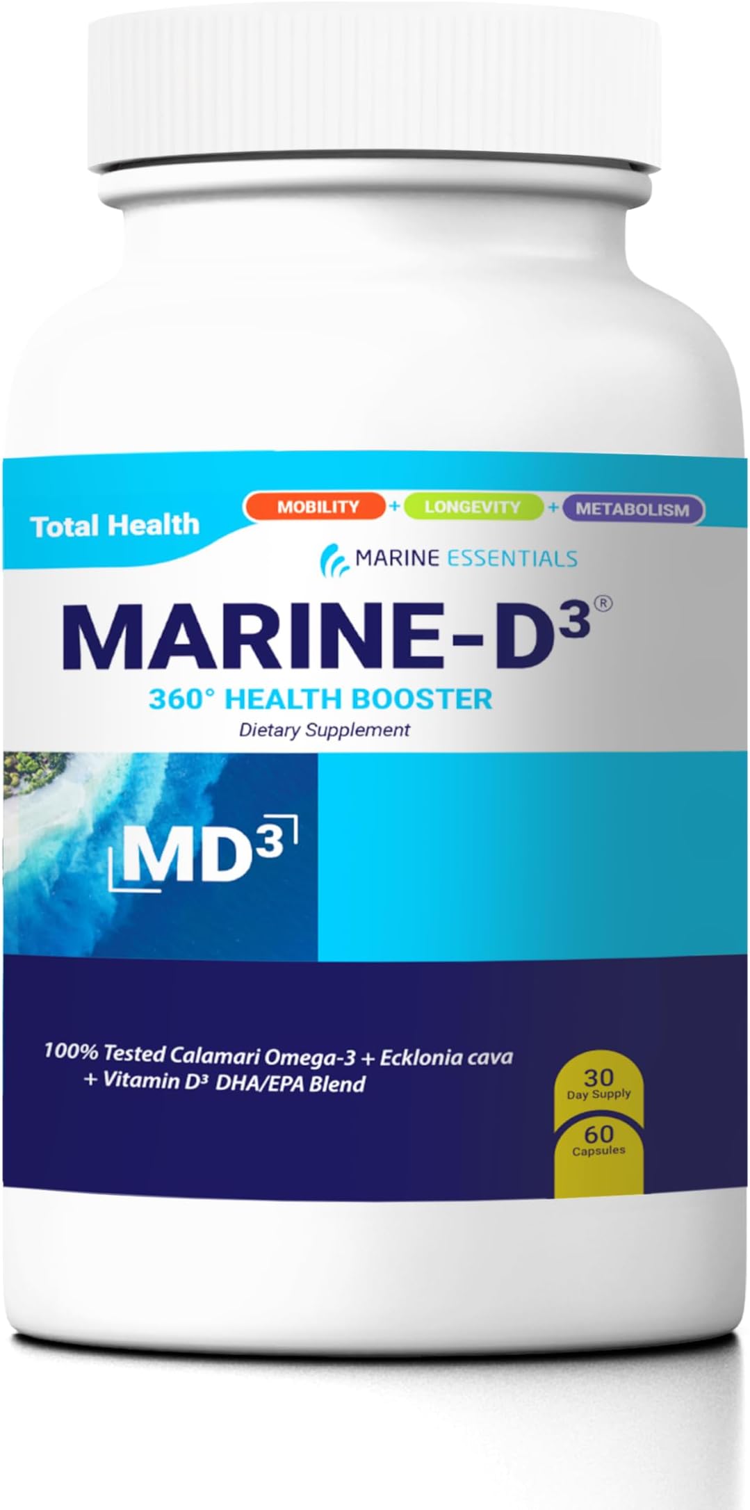 Amazon.com: Marine Essentials- Marine D3 Omega 3 Calamari Ecklonia Cava ...